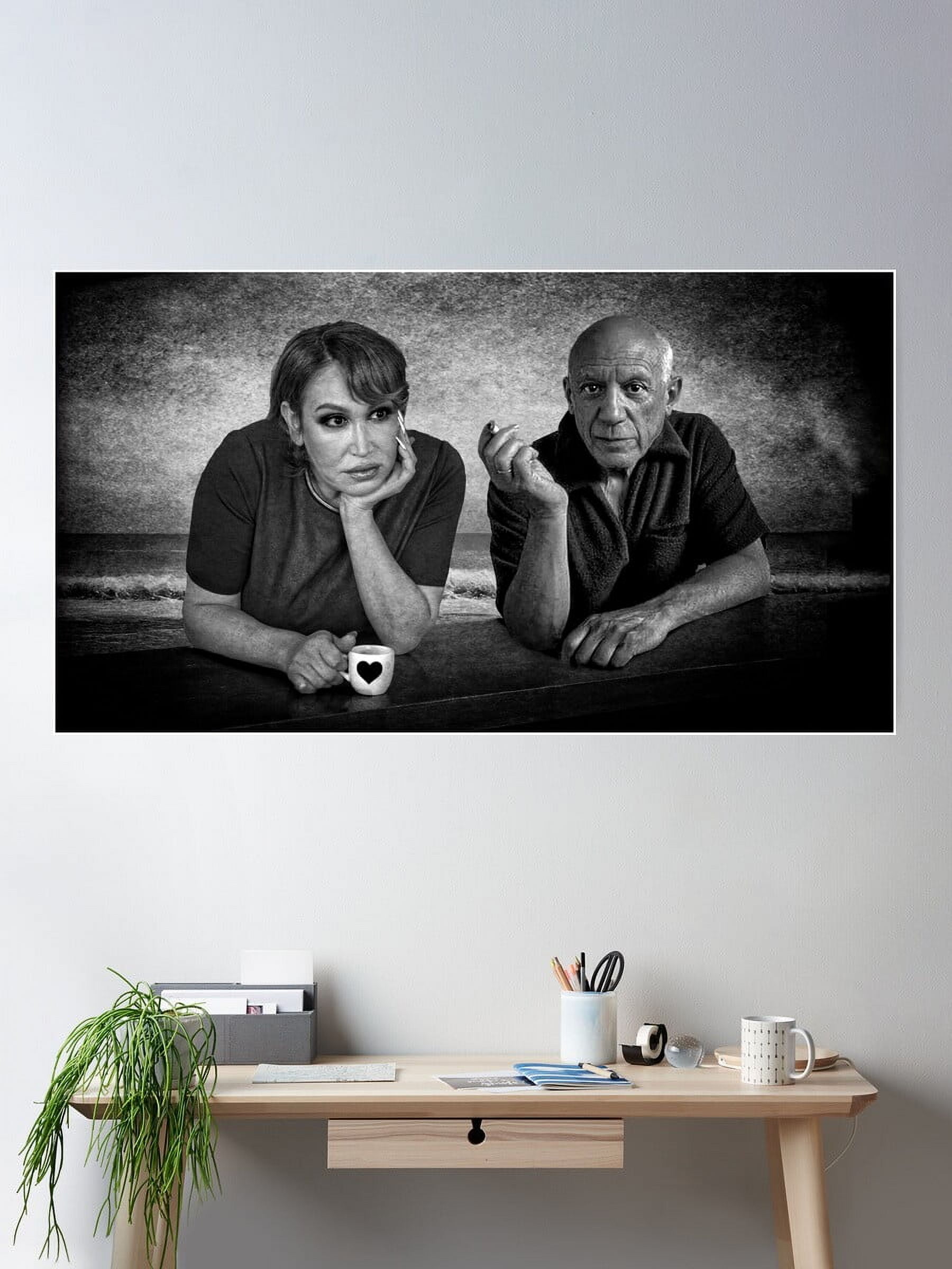 Famous Artist Sat At A Bar With Woman Against A Seascape And Storm ...