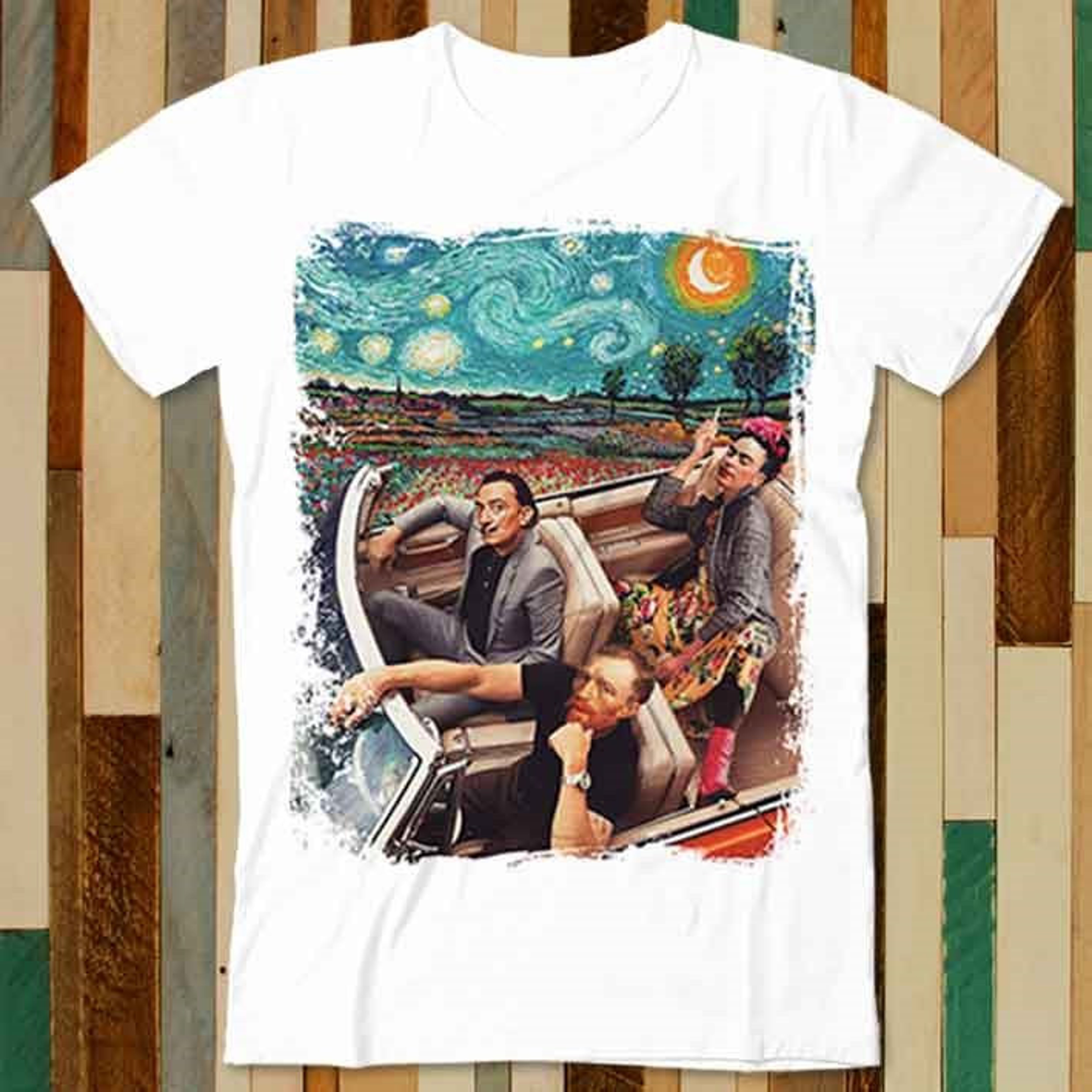 Famous Artists T Shirt Vincent Van Gogh Frida Kahlo Salvador Dali ...