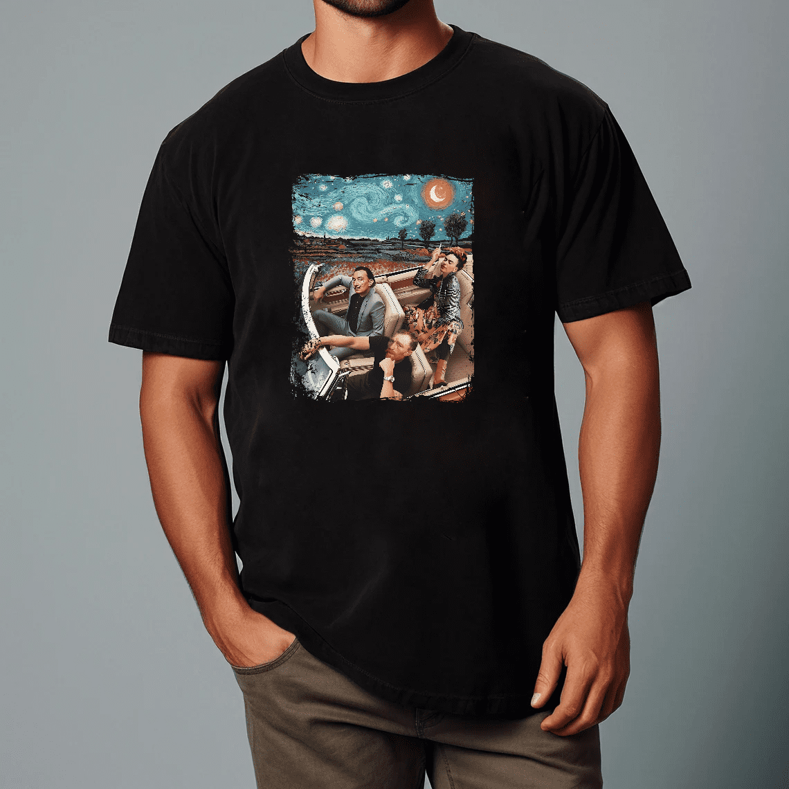 Famous Artists Van Gogh Dali Banksy Funny Art Parody Gift Unisex T ...