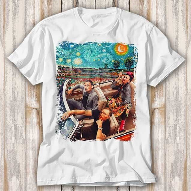 Famous Artists Vincent Van Gogh Salvador Dali Banksy T Shirt Top Tee ...