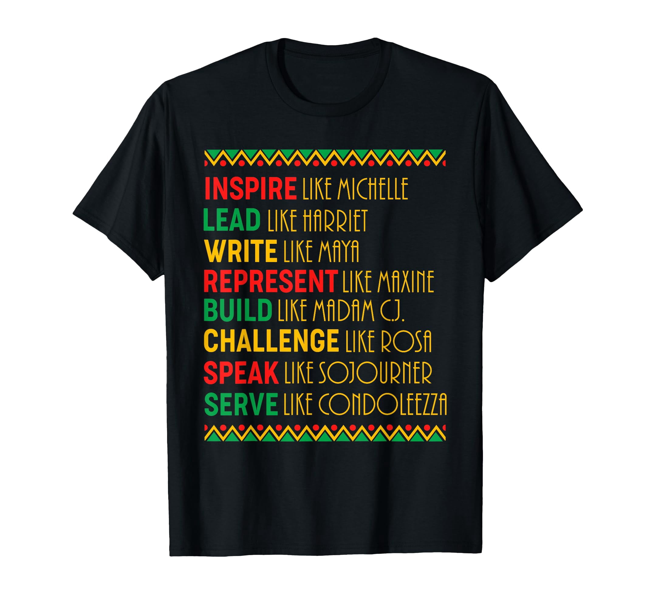 Famous Black Leaders Proud African American History Month T-Shirt ...