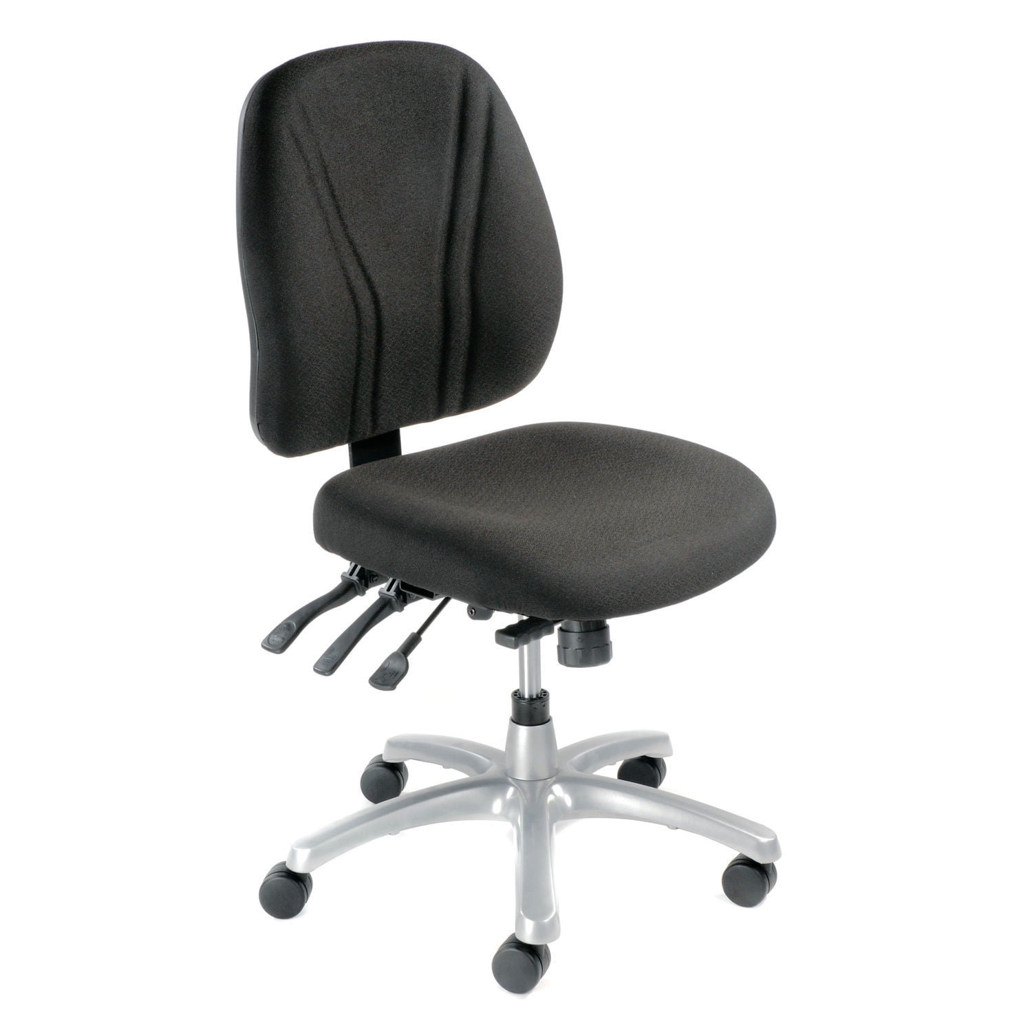 Interion Multifunction Chair With Mid Back Fabric Black - Walmart.com