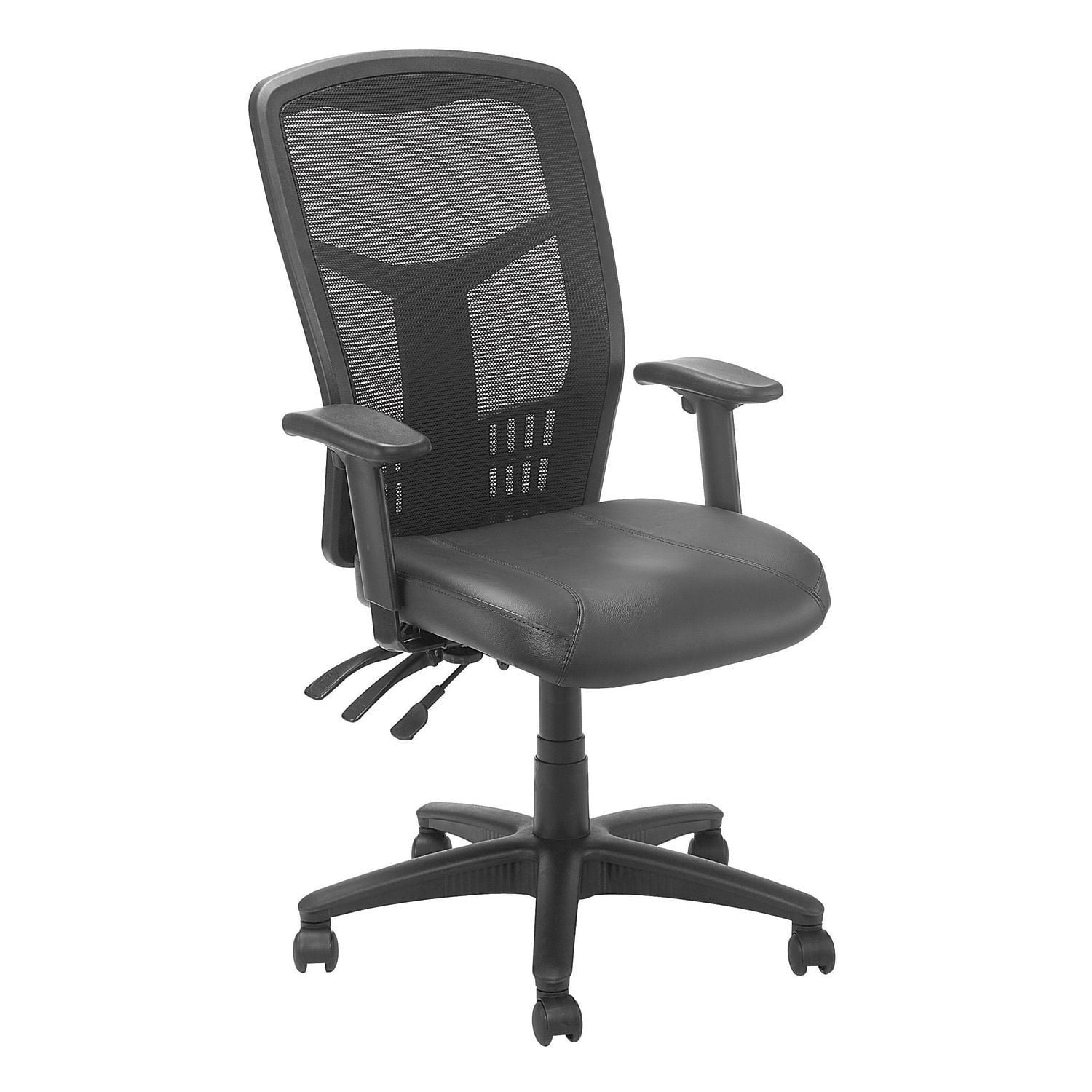 Multifunction Chair with Top Grain Leather Seat & Mesh Back - Walmart.com