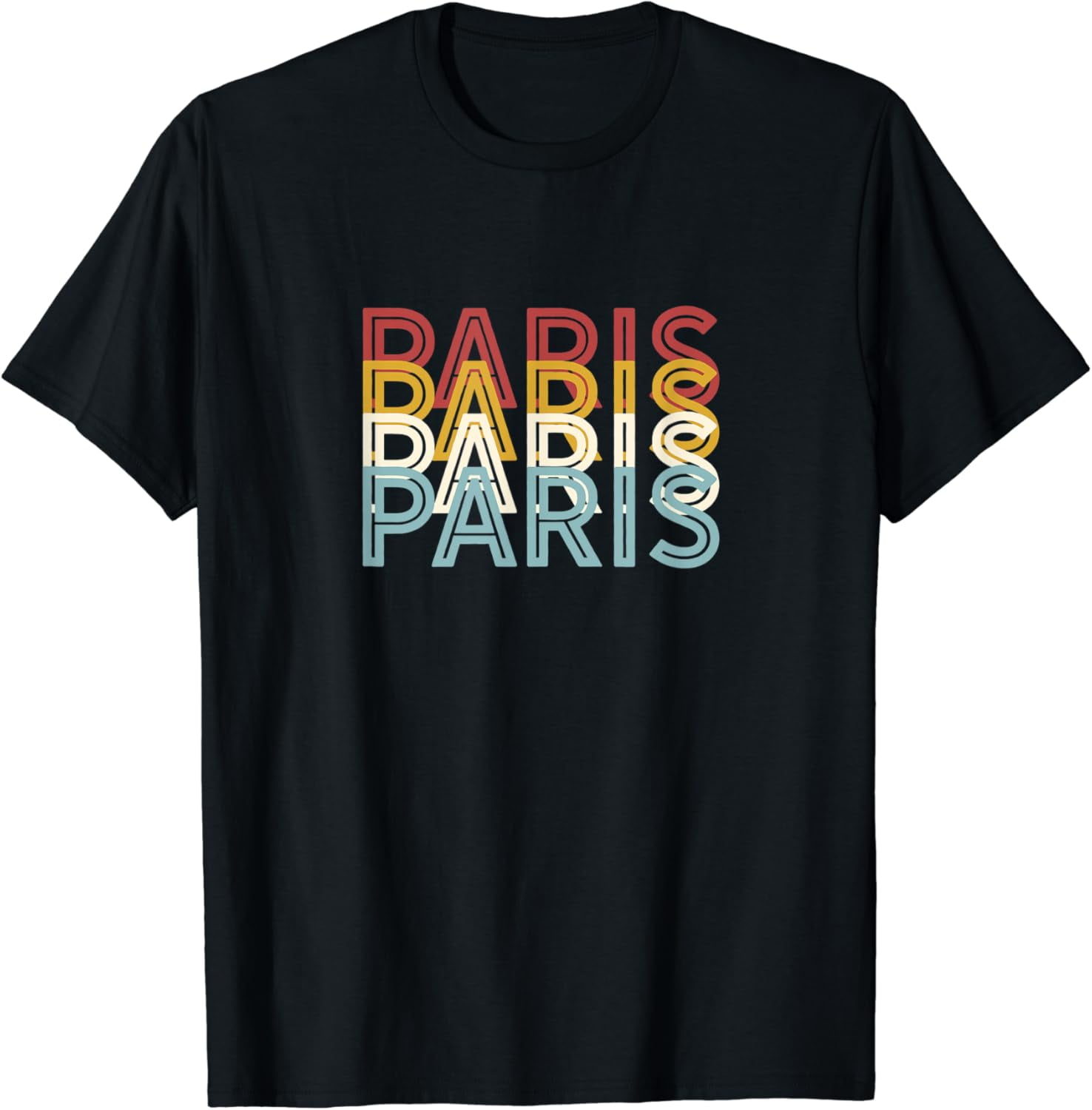 Famous City 70's Retro USA - Vintage Paris T-Shirt - Walmart.com