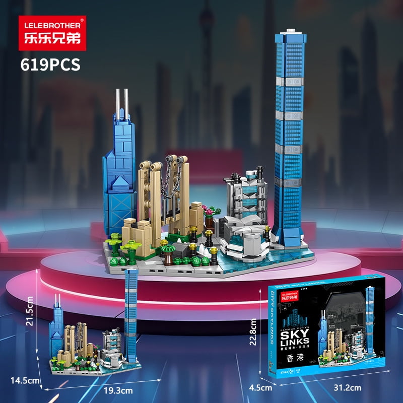 Famous City Skyline Building Blocks Italy Australia New York Dubai ...