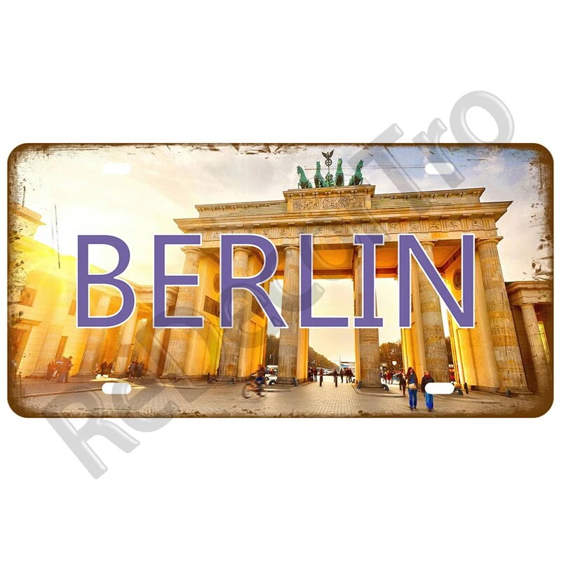 Famous City Tinplate Plate City State Tin Sign Plaque Landmark Metal ...