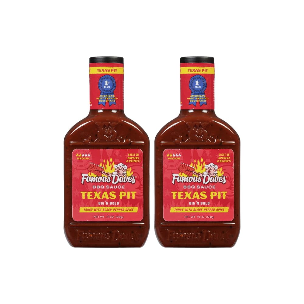 Famous Dave's - 2 pck, Texas Pit BBQ Sauce (38 oz.) - Walmart.com