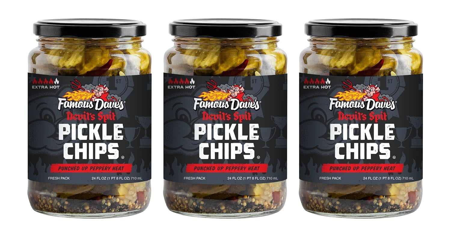 Famous Dave's - 3 pck, Devil's Spit Pickle Chips (72 oz.) - Walmart.com