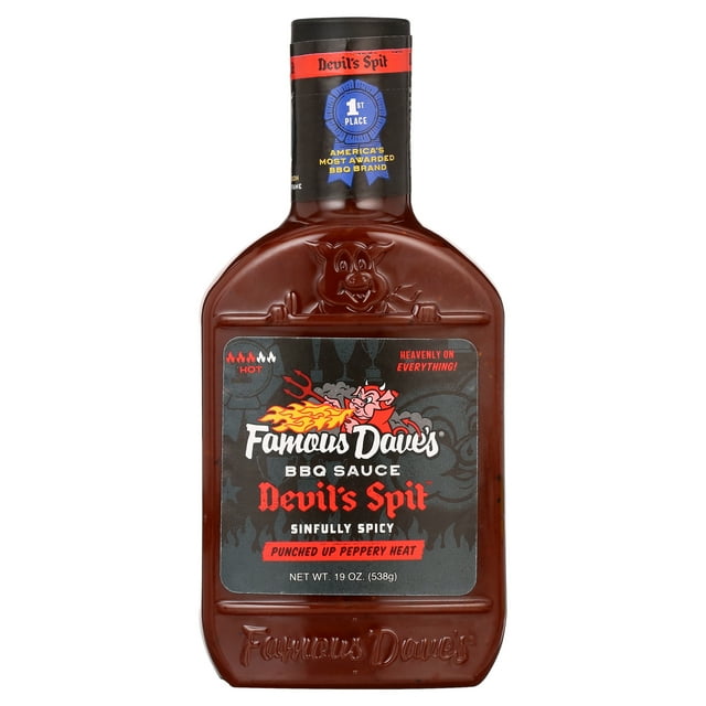 Famous Dave's Heat Barbeque Devil's Spit BBQ Sauce, 19 oz - Walmart.com