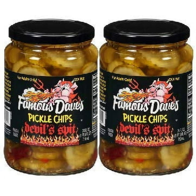 Famous Dave's Devil's Spit Pickle Chips 24 fl. oz. Jar (2 count) (Pack ...