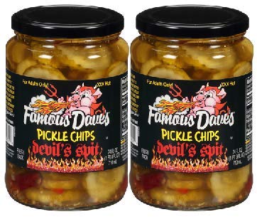 Famous Dave's Devil's Spit Pickle Chips 24 fl. oz. Jar (2 count) (Pack ...