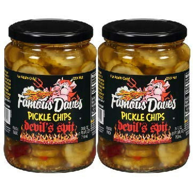 Famous Dave's Devil's Spit Pickle Chips 24 fl. oz. Jar (2 count) (Pack ...