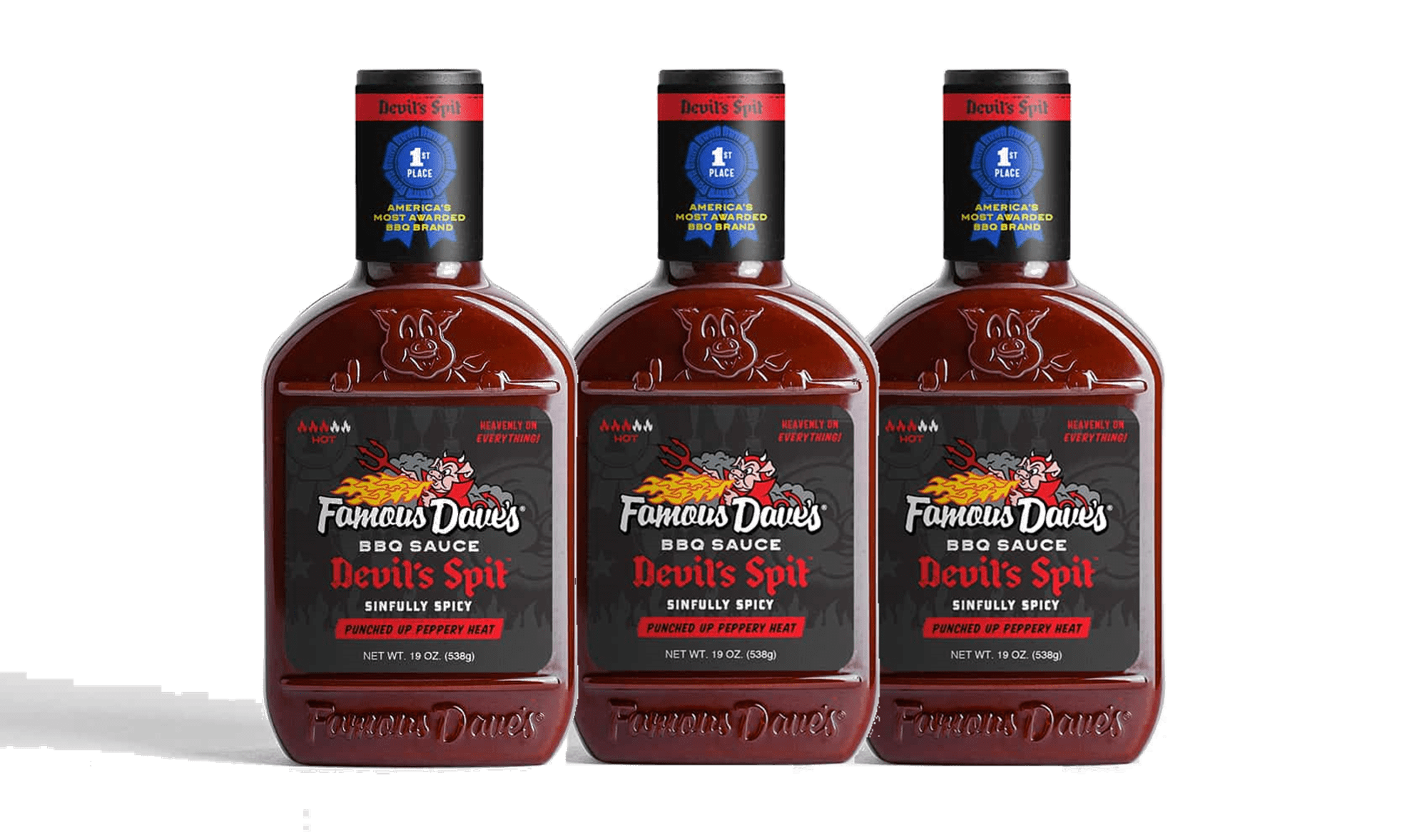 Famous Dave's Devil's Spit BBQ Sauce, Sinfully Spicy, Perfect for ...