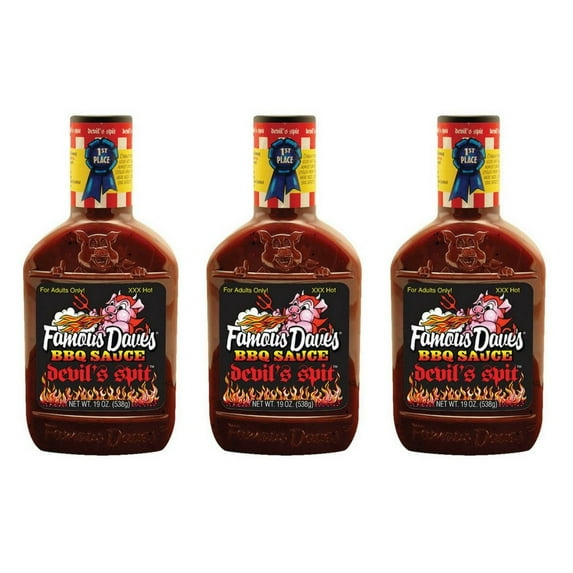 Famous Dave's Devils Spit Bib Sauce, 19 oz (3 PACK) - Walmart.com