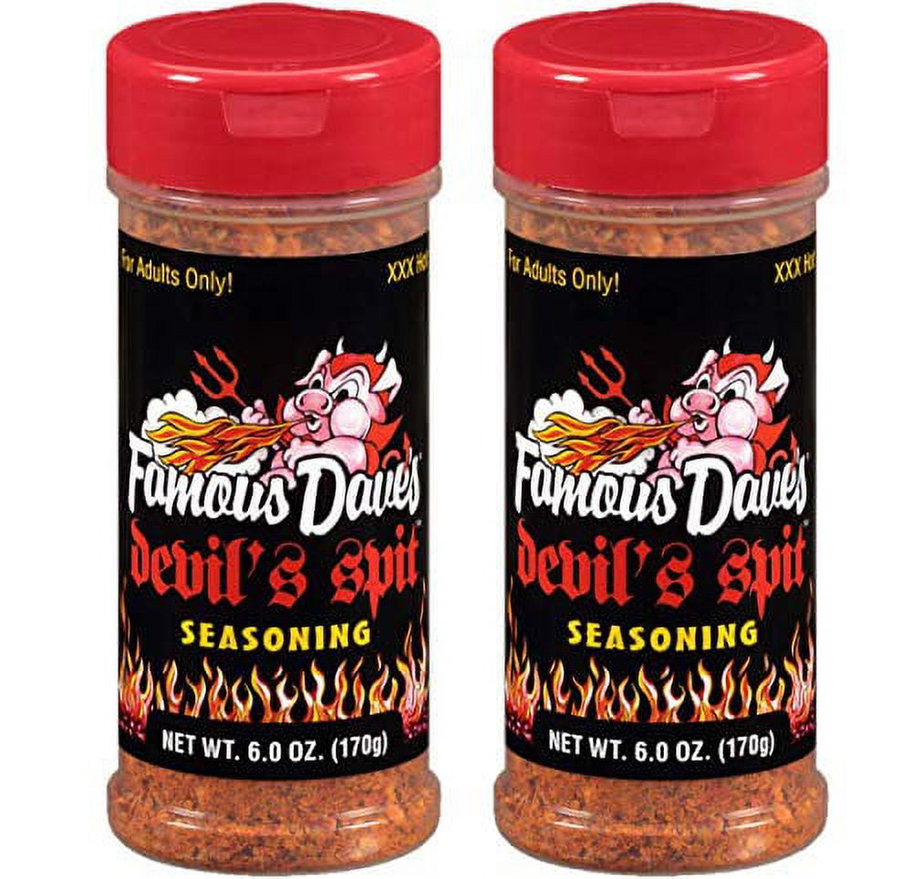 Famous Dave's Devil's Spit Seasoning, Extra Hot, 6 oz, Spicy Barbecue ...