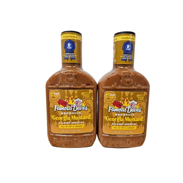 Famous Dave's Sweet Barbeque Georgia Mustard BBQ Sauce (2 Pack ...