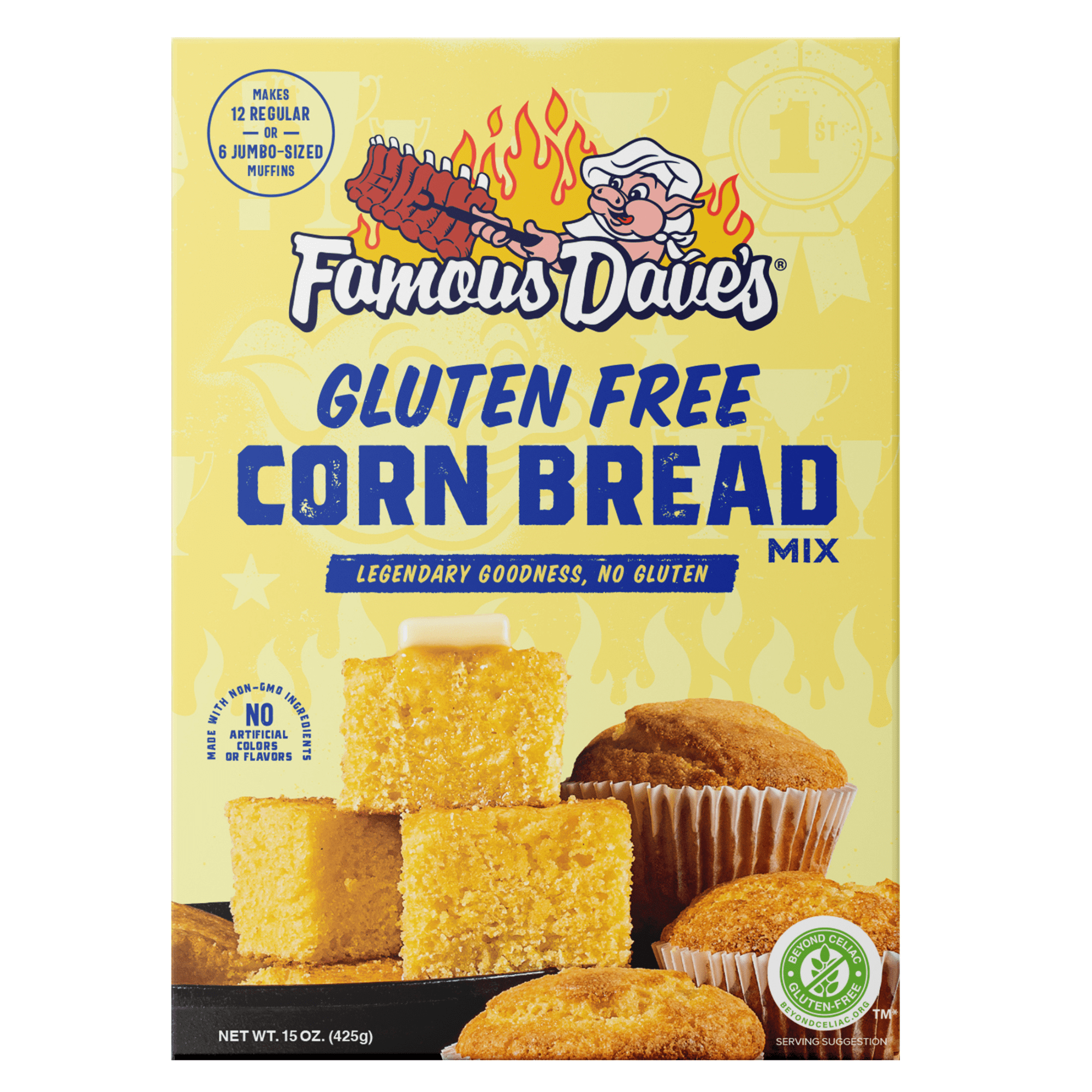 Famous Dave's Gluten Free Corn Bread Mix, 15 oz - Walmart.com