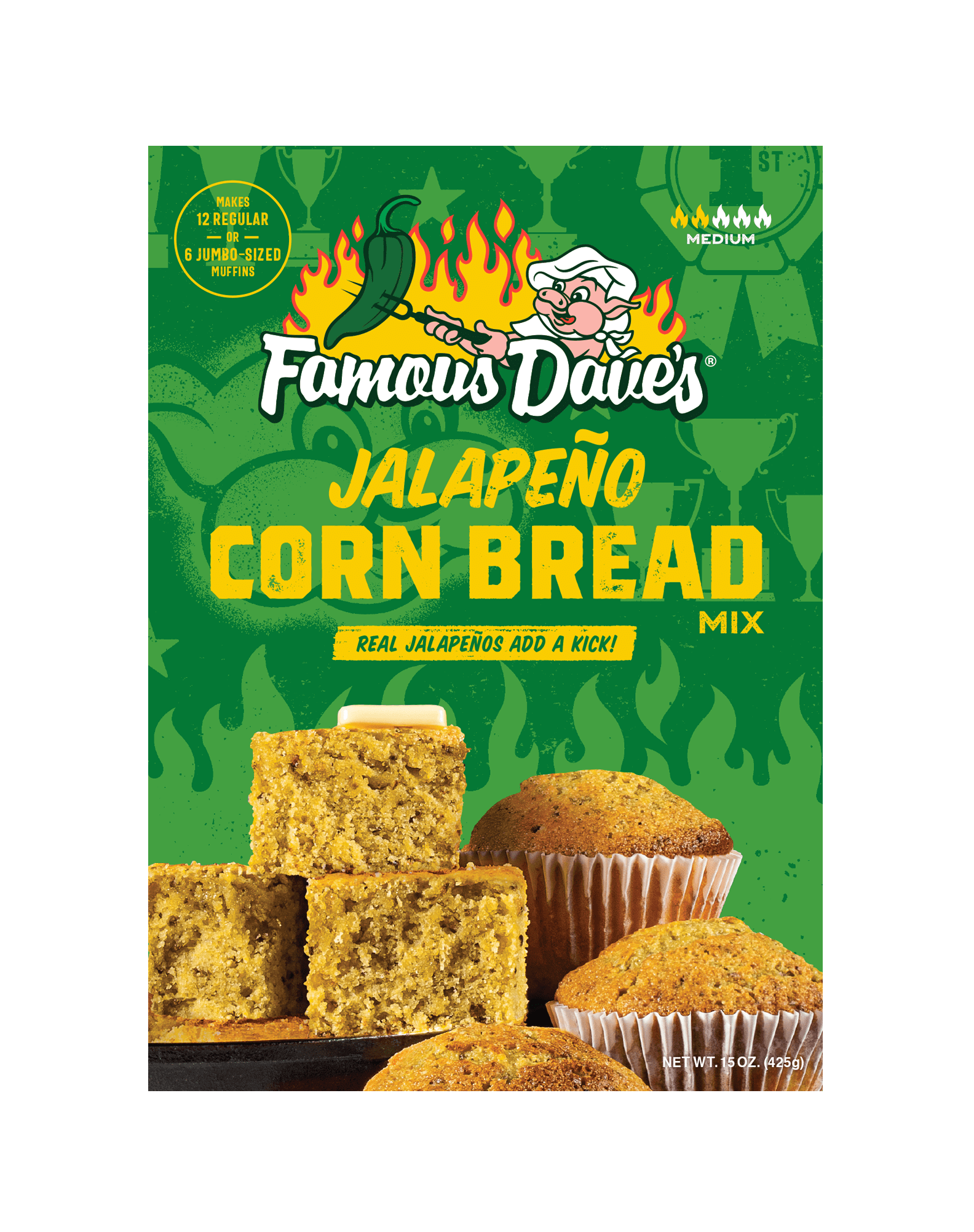 Famous Dave's Jalapeno Cornbread Mix, 15 oz - Walmart.com