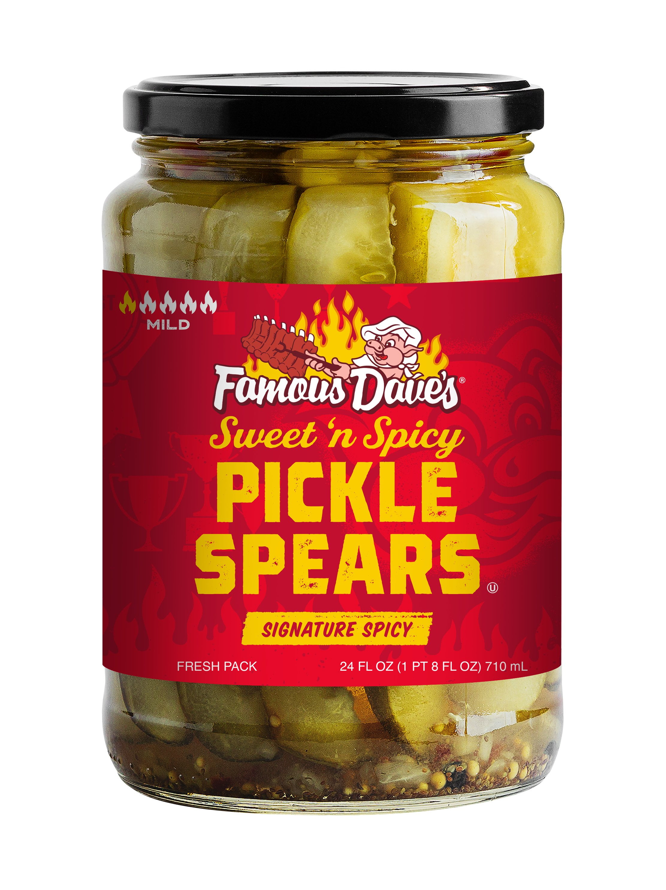 Famous Dave's Signature Spicy Pickle Spears - 24 oz (Packaging May Vary ...