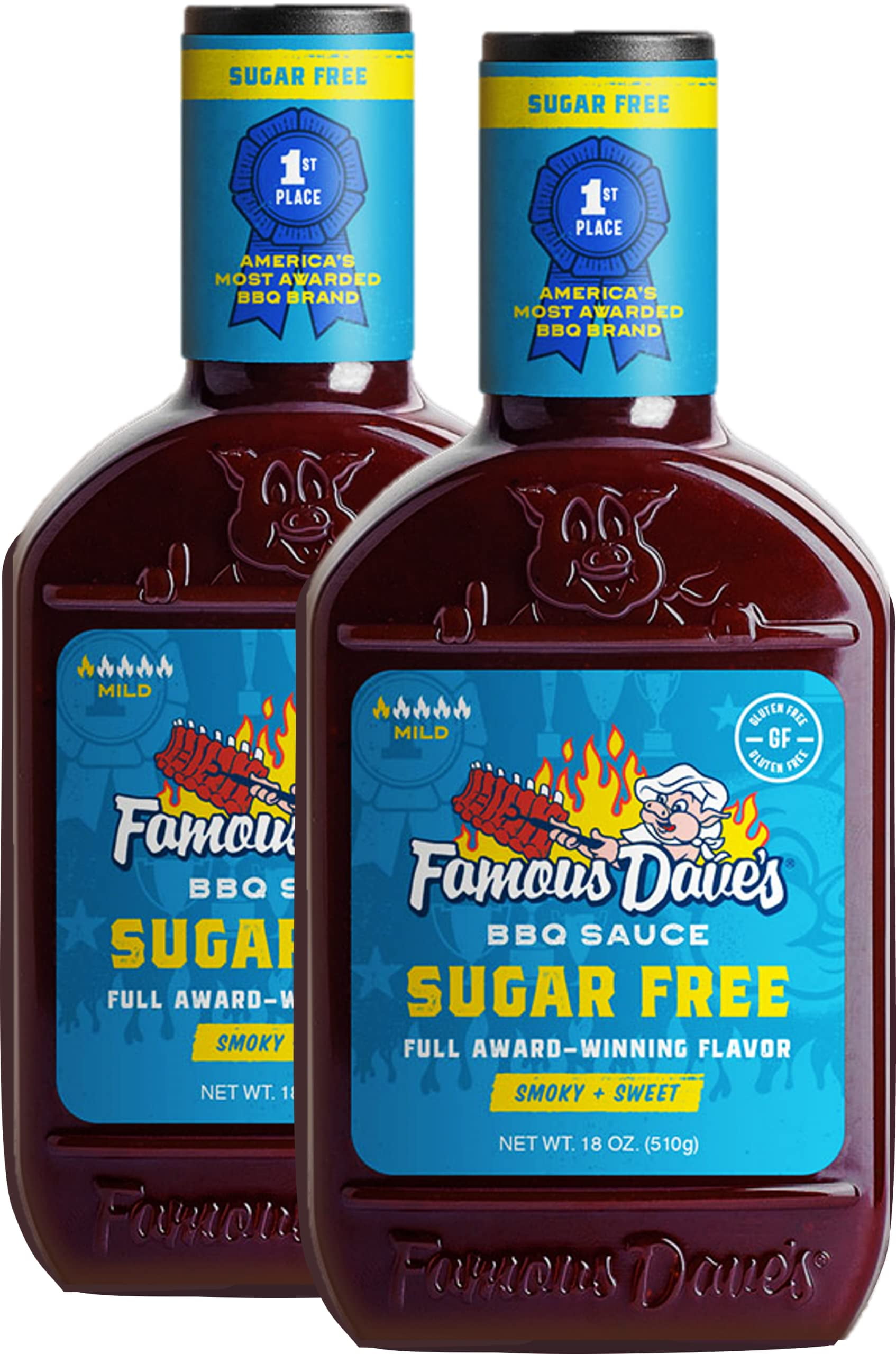 Famous Dave's Sugar Free CM31 BBQ Sauce, 18 Ounce Pack of 2, No High ...