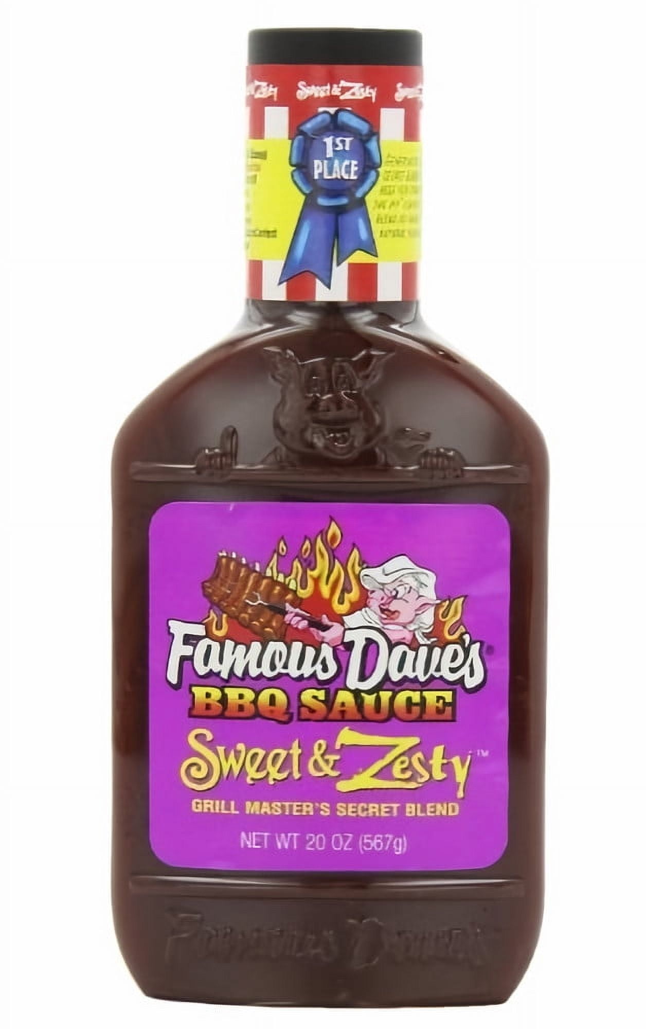 Famous Dave's Sweet & Zesty BBQ Sauce 20 oz (Pack of 14) - Walmart.com