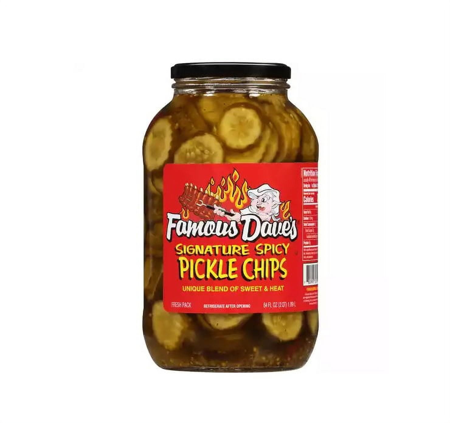 Famous Daves Signature Spicy Pickle Chips 64 Oz by Famous Daves ...