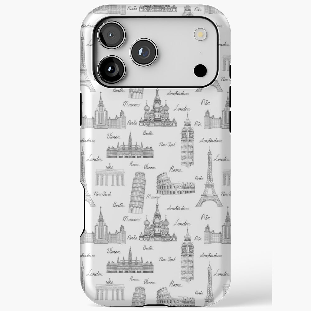 Famous Europe Landmarks Vintage Travel For iPhone 11-17 Pro Max Phone ...