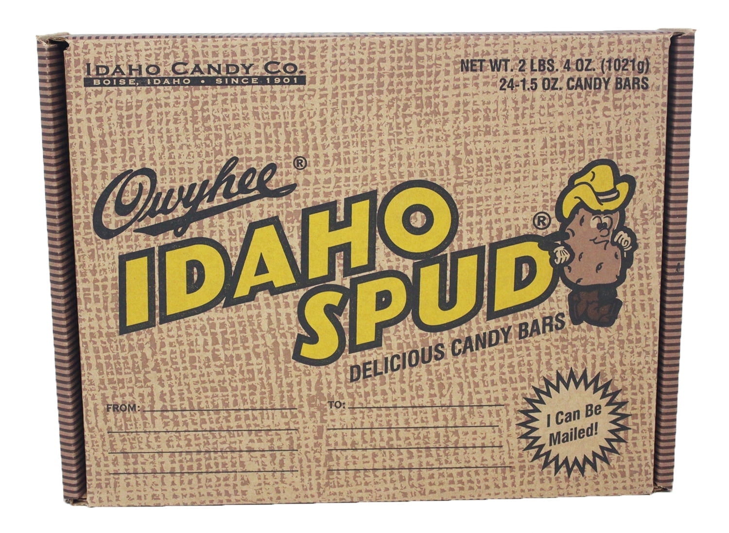 Famous Idaho Spud Collector's Box, Dark Chocolate Candy Bars with Soft ...