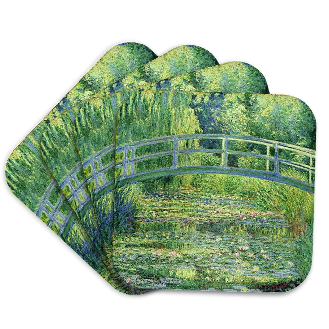 3dRose, Famous Monets Water Lillies With Lavender Frame, Set of 4 ...