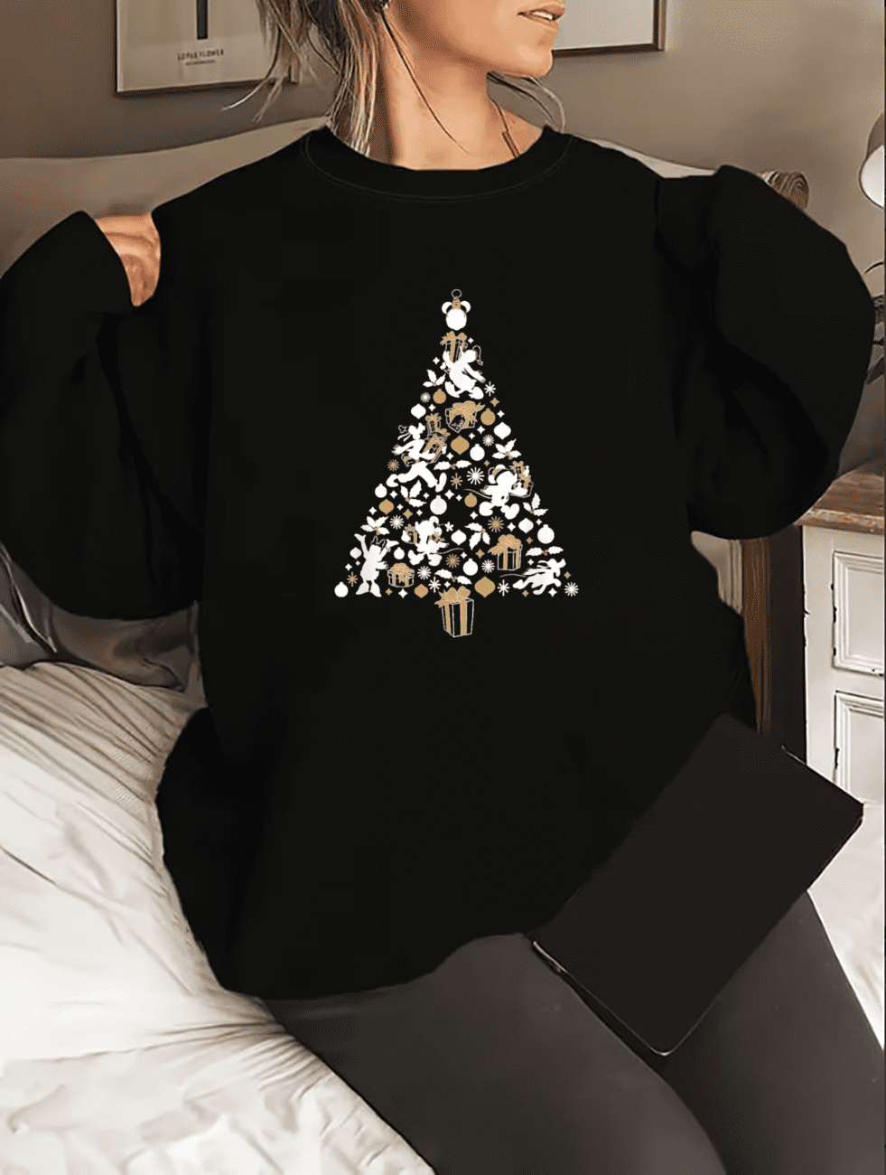 Famous Mouse And Friends Christmas Tree Holiday Cartoon Vibe Sweatshirt ...