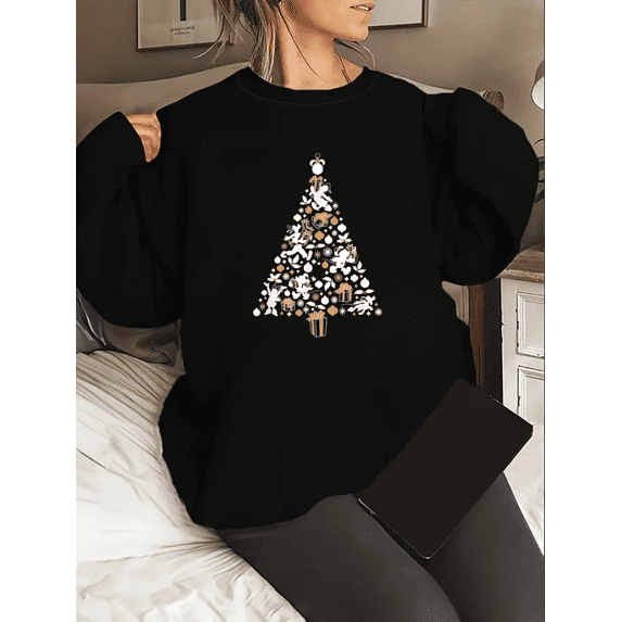 Famous Mouse And Friends Christmas Tree Holiday Cartoon Vibe Sweatshirt ...
