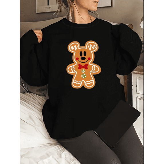Famous Mouse Gingerbread Christmas Holiday Graphic Themed Sweatshirt ...