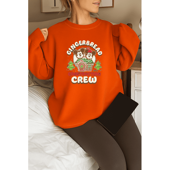 Famous Mouse Gingerbread Construction Crew Christmas Holiday Sweatshirt ...
