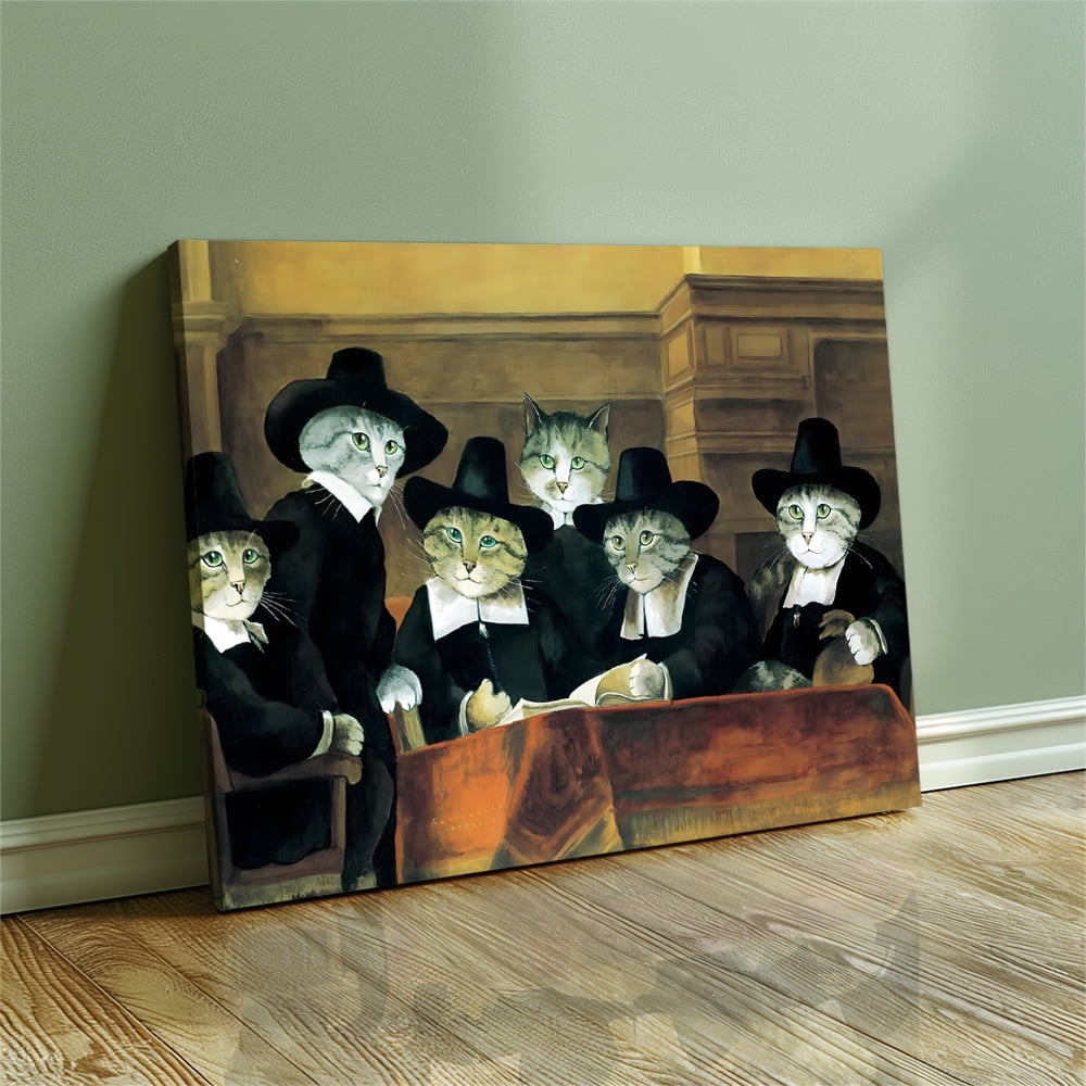 Famous Paintings of Cats, Group Portraits of Officials Poster Canvas ...