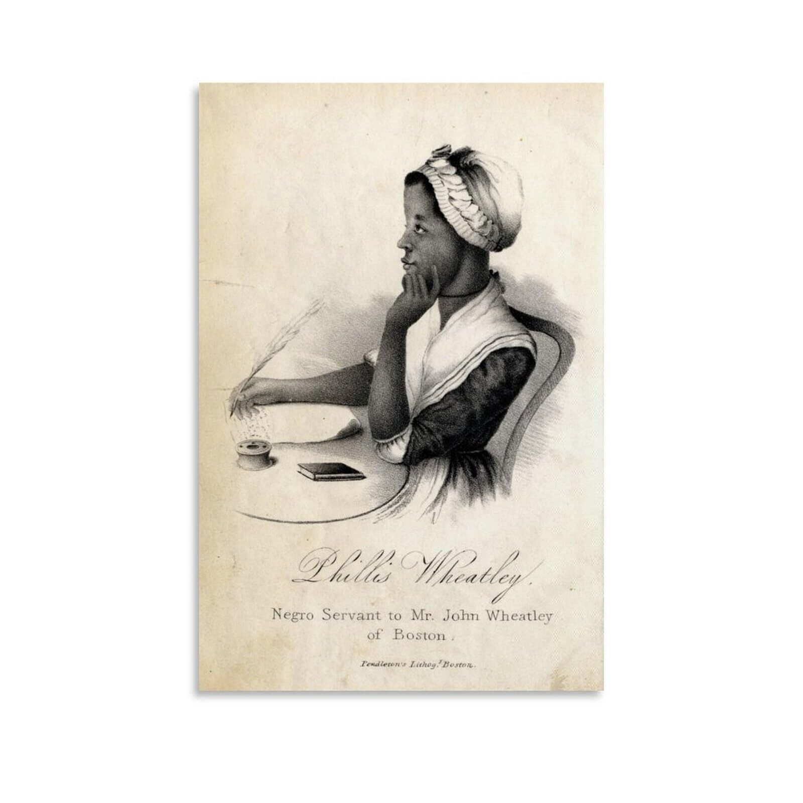 Famous Phillis Wheatley Portraits Art Poster (3) Canvas Painting ...