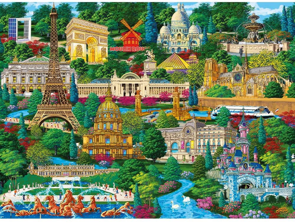 Famous Places: France Wooden Puzzle - Walmart.com