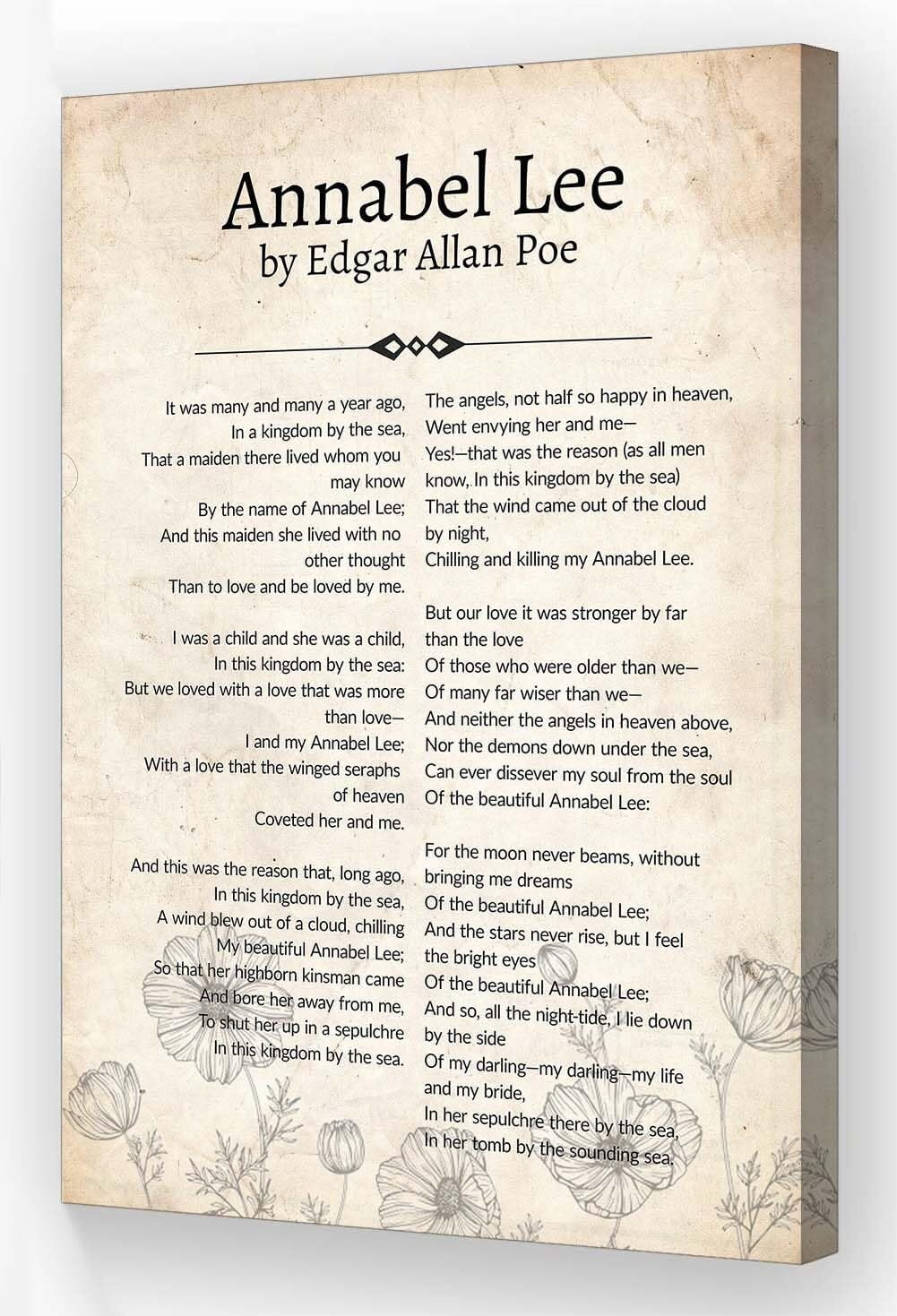 Famous Poem Wall Art Vintage Poetry Poster Quote Wall Decoration for ...