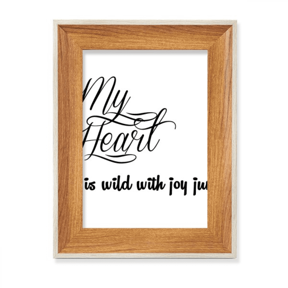 Famous Poetry Quote My Heart Joy Desktop Wooden Photo Frame Display ...