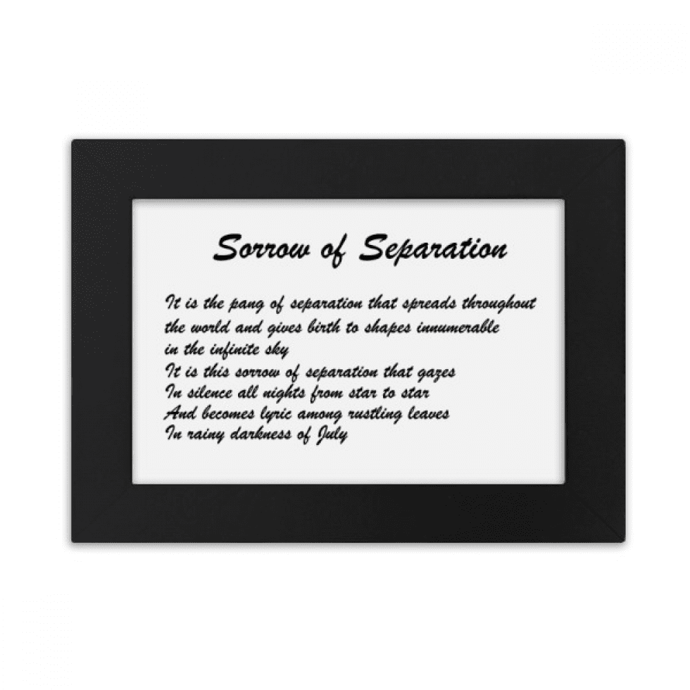 Famous Poetry Sorrow Of Separation Desktop Photo Frame Ornaments ...