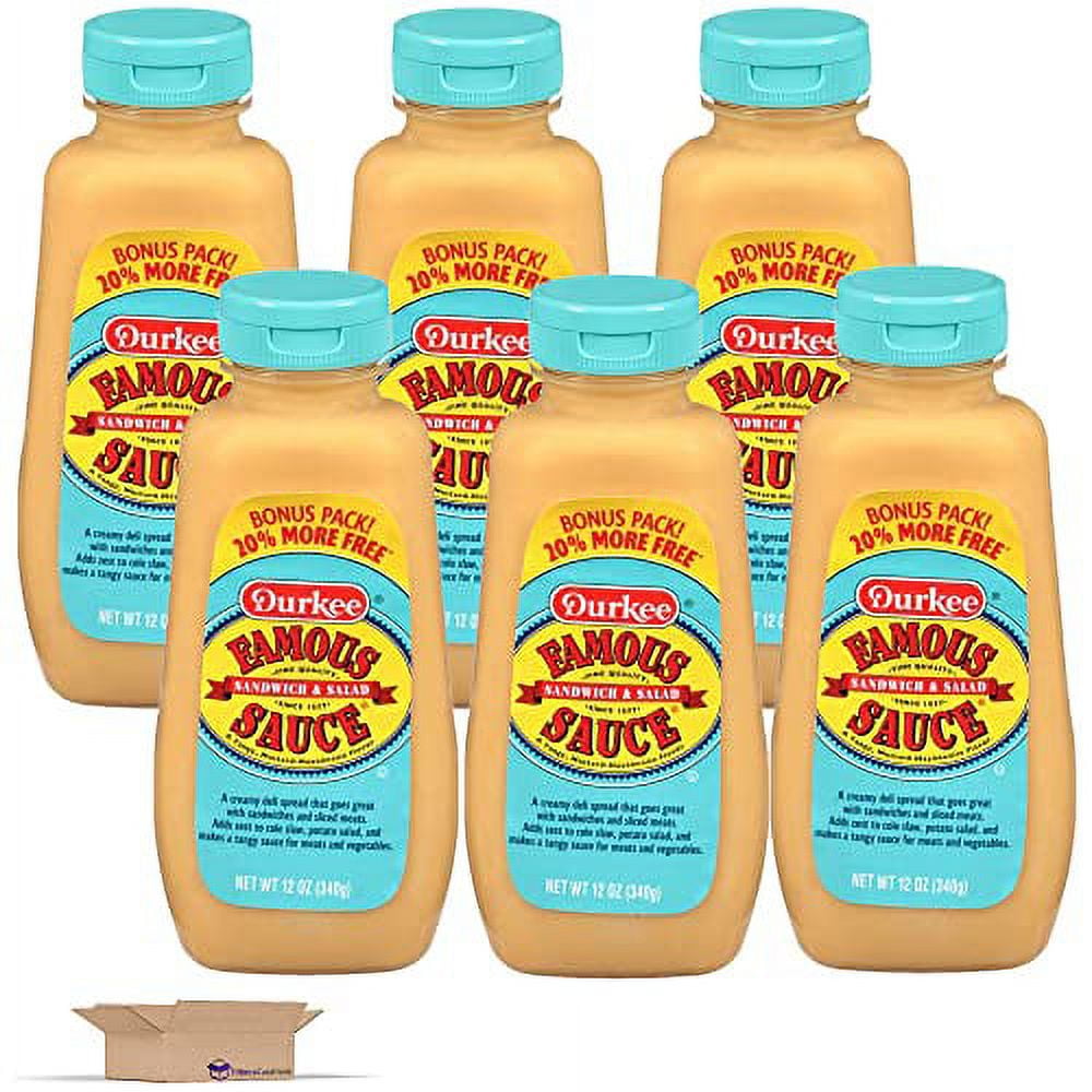 Durkee Famous Sauce, Tangy Mustard-Mayonnaise Flavor, 12 Ounce Bottles ...