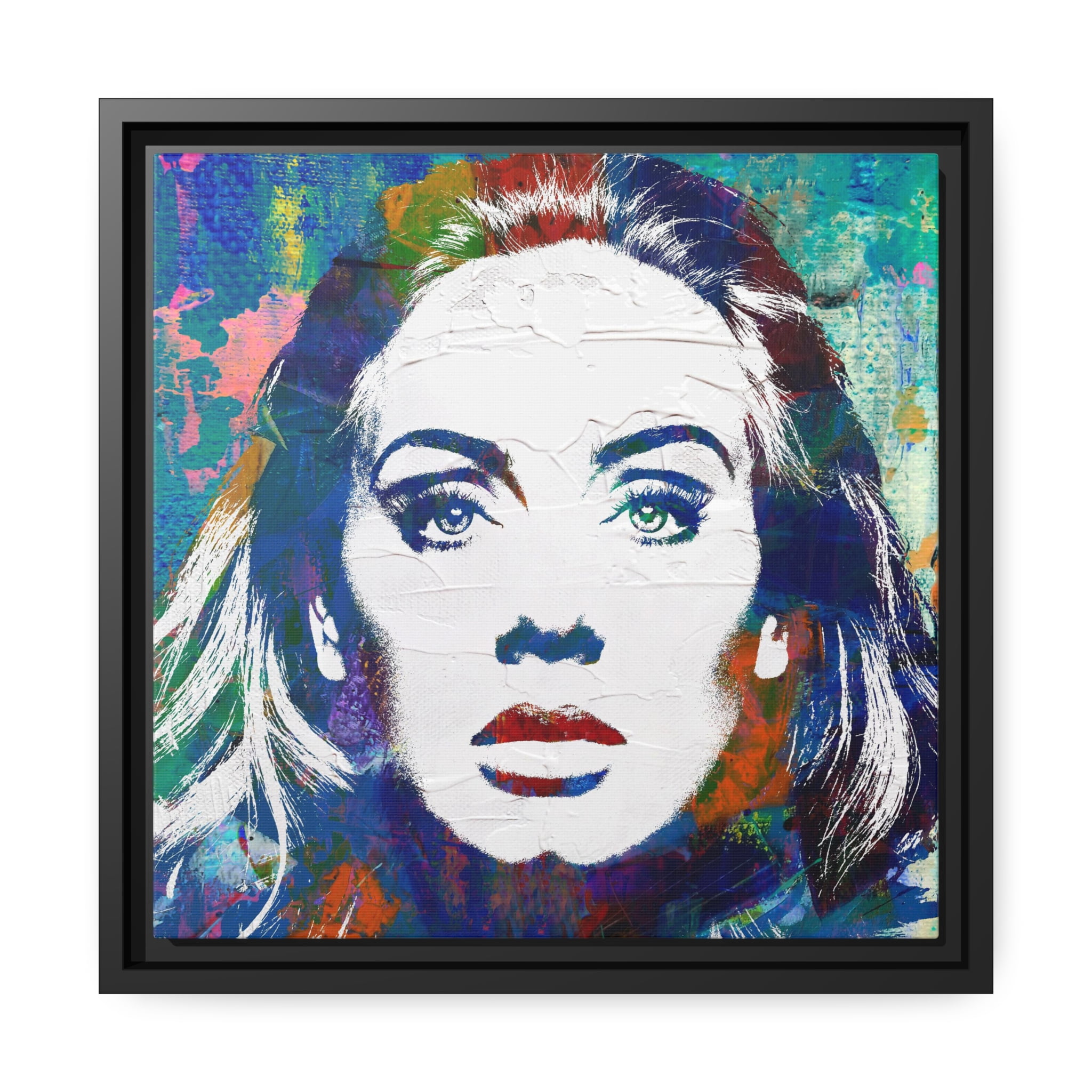 Famous Singer Framed Canvas Wall Art - Pop Art by Stephen Chambers ...