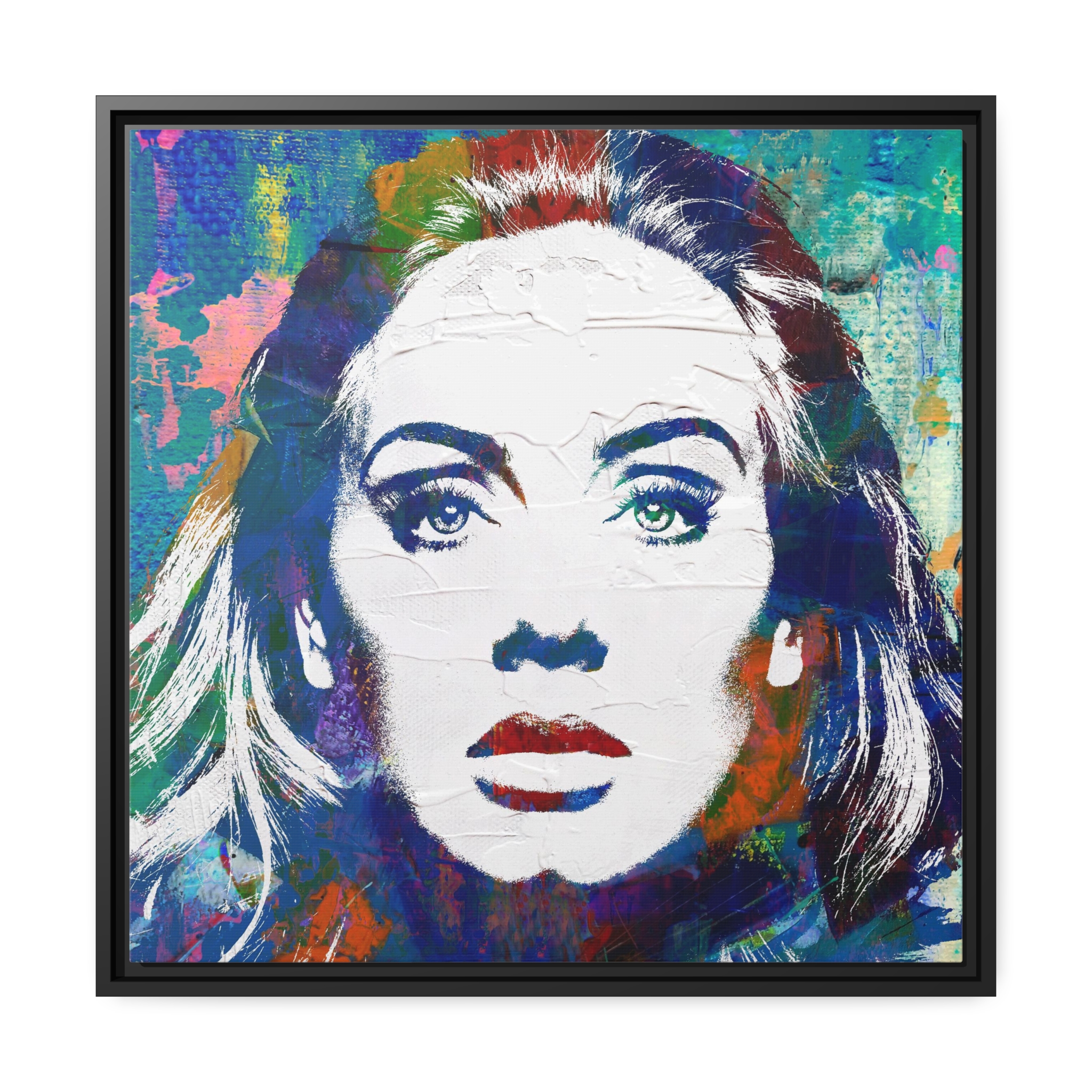 Famous Singer Framed Canvas Wall Art - Pop Art by Stephen Chambers ...