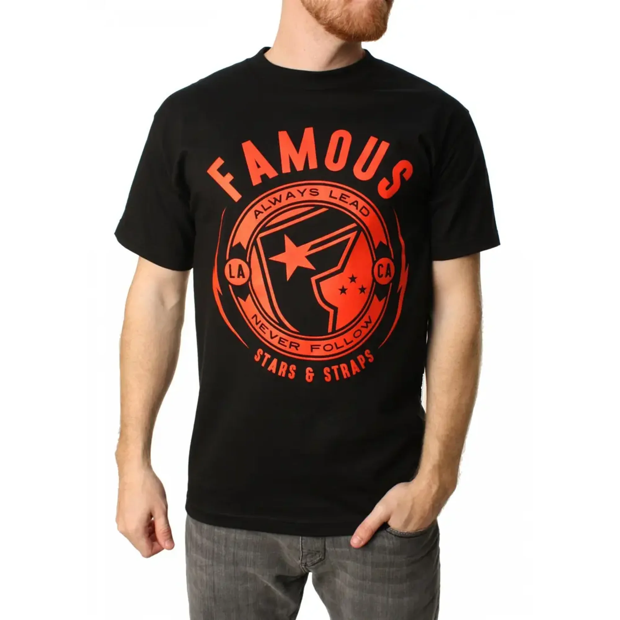 Famous Stars and Straps Shocker Mens Tee Black Men Graphic TShirt ...