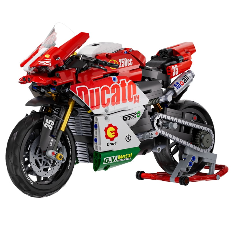 Famous V4 Motorcycle Building Blocks Set Super Motorbike Model Kit ...
