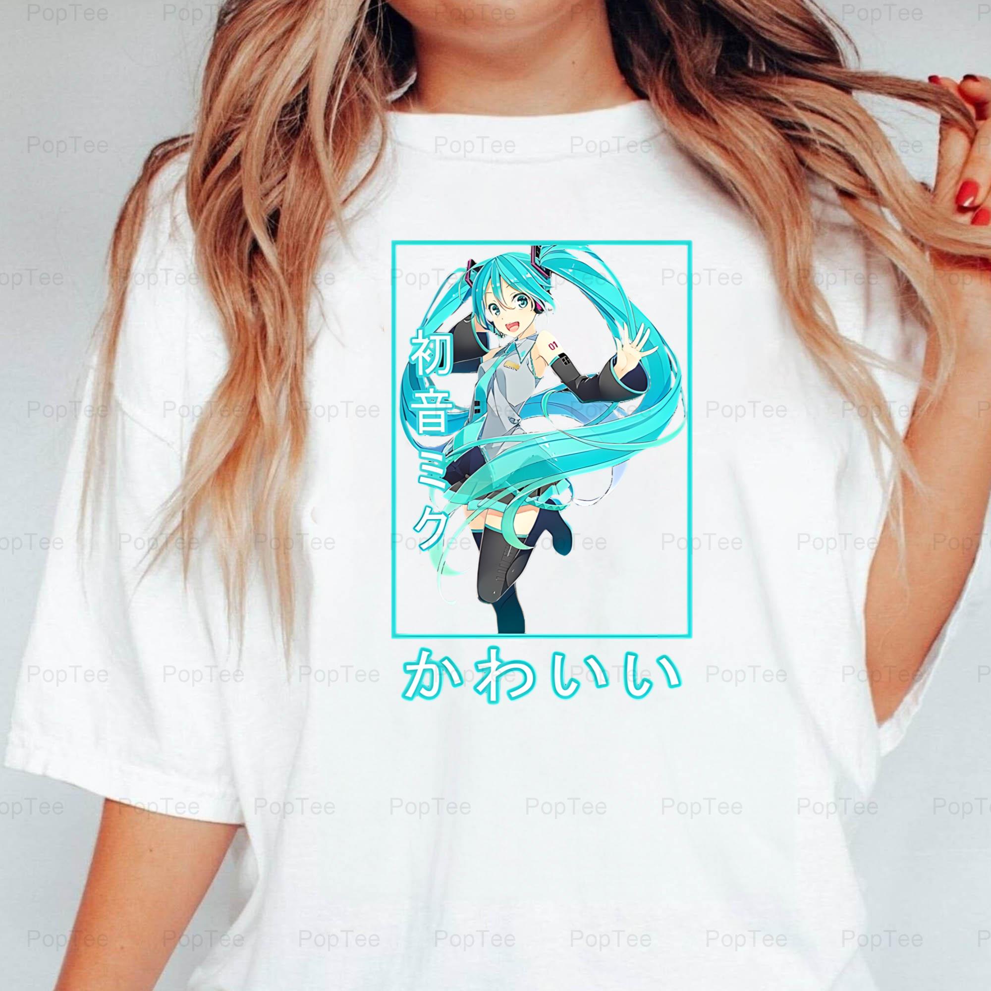 Famous Vocaloid Software Voice & Anime Character Hatsune Miku T-Shirt ...