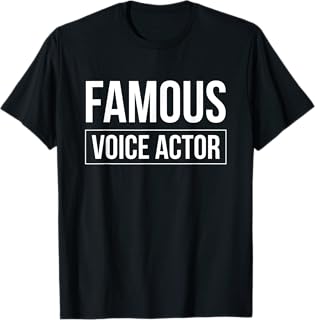 Famous Voice Actor Acting Dubbing Speaker Microphone Sound T-Shirt ...