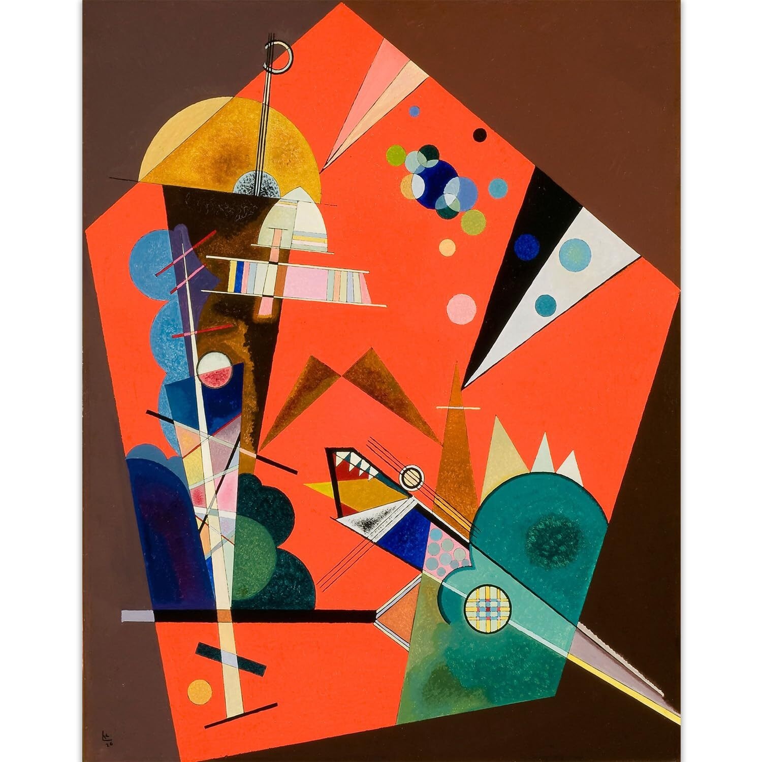 Famous Wassily Kandinsky Poster Modern Wall Art And Prints Red ...