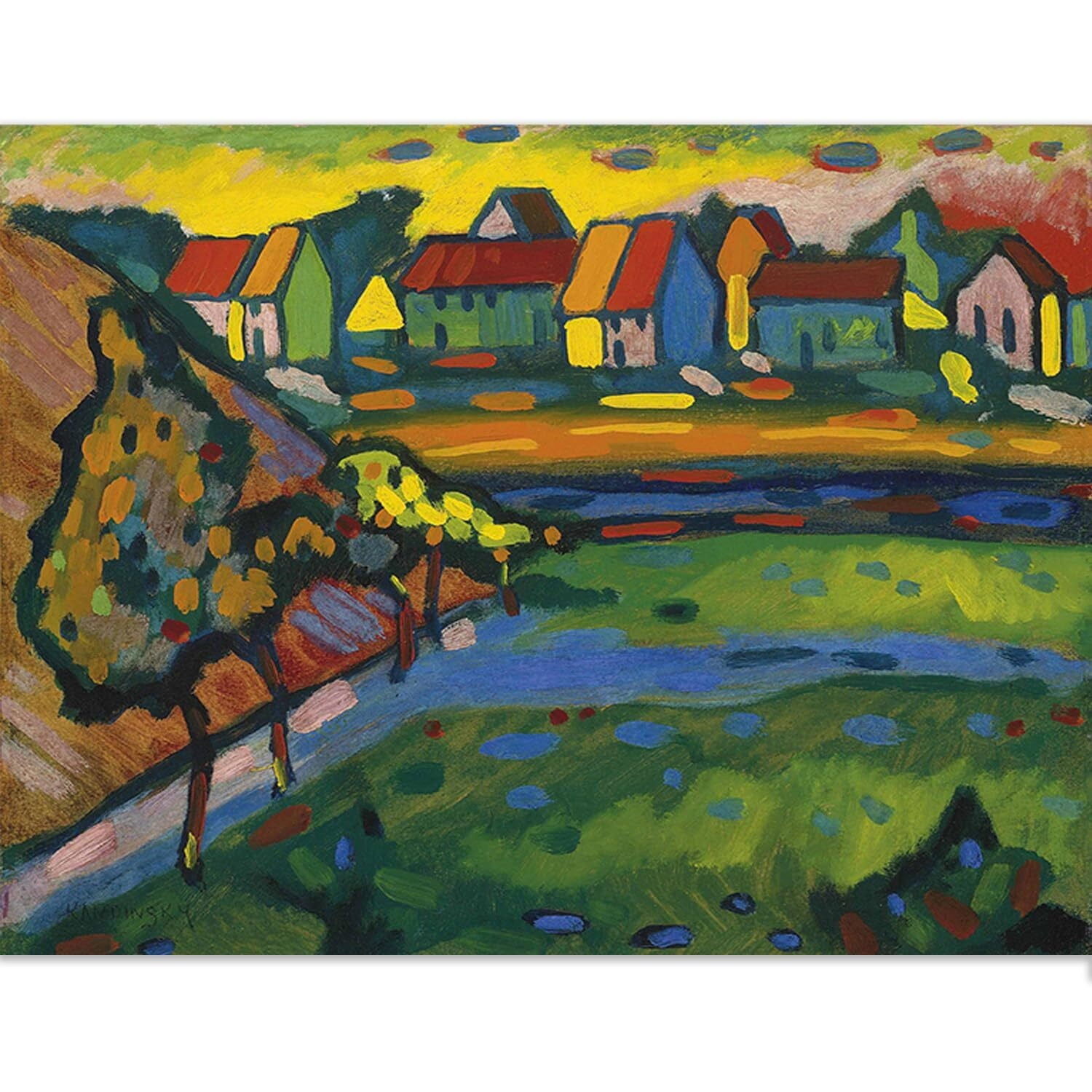 Famous Wassily Kandinsky Poster Modern Wall Art VillageExhibition ...