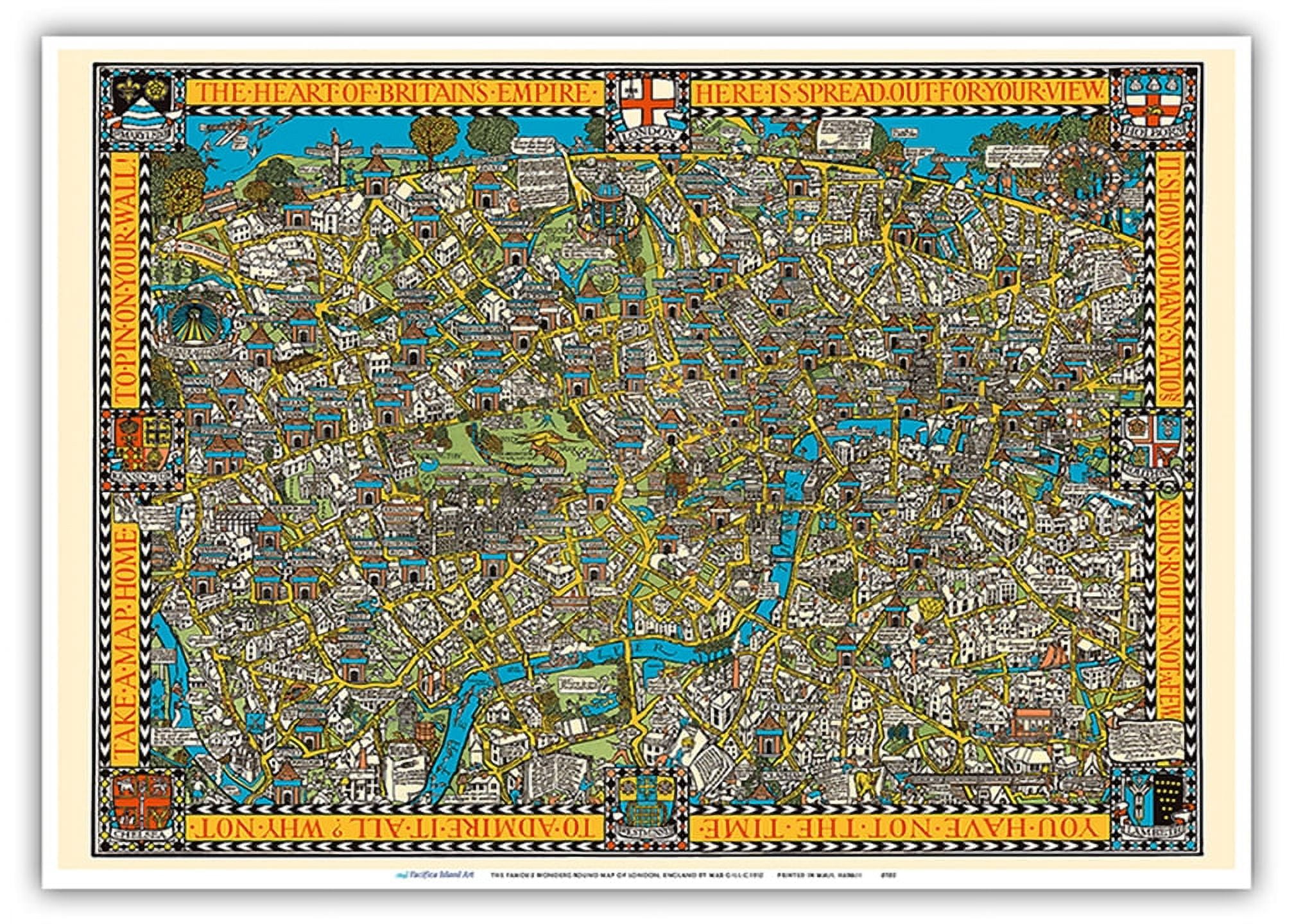The Famous Wonderground Map of London Town England - Underground ...