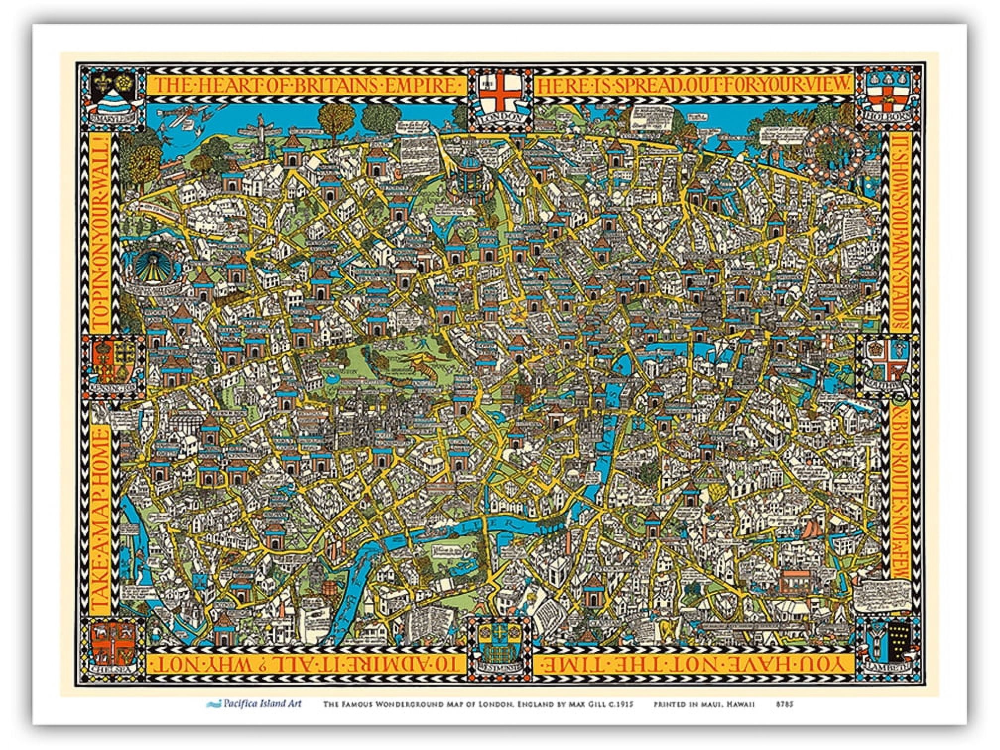 The Famous Wonderground Map of London Town England - Underground ...